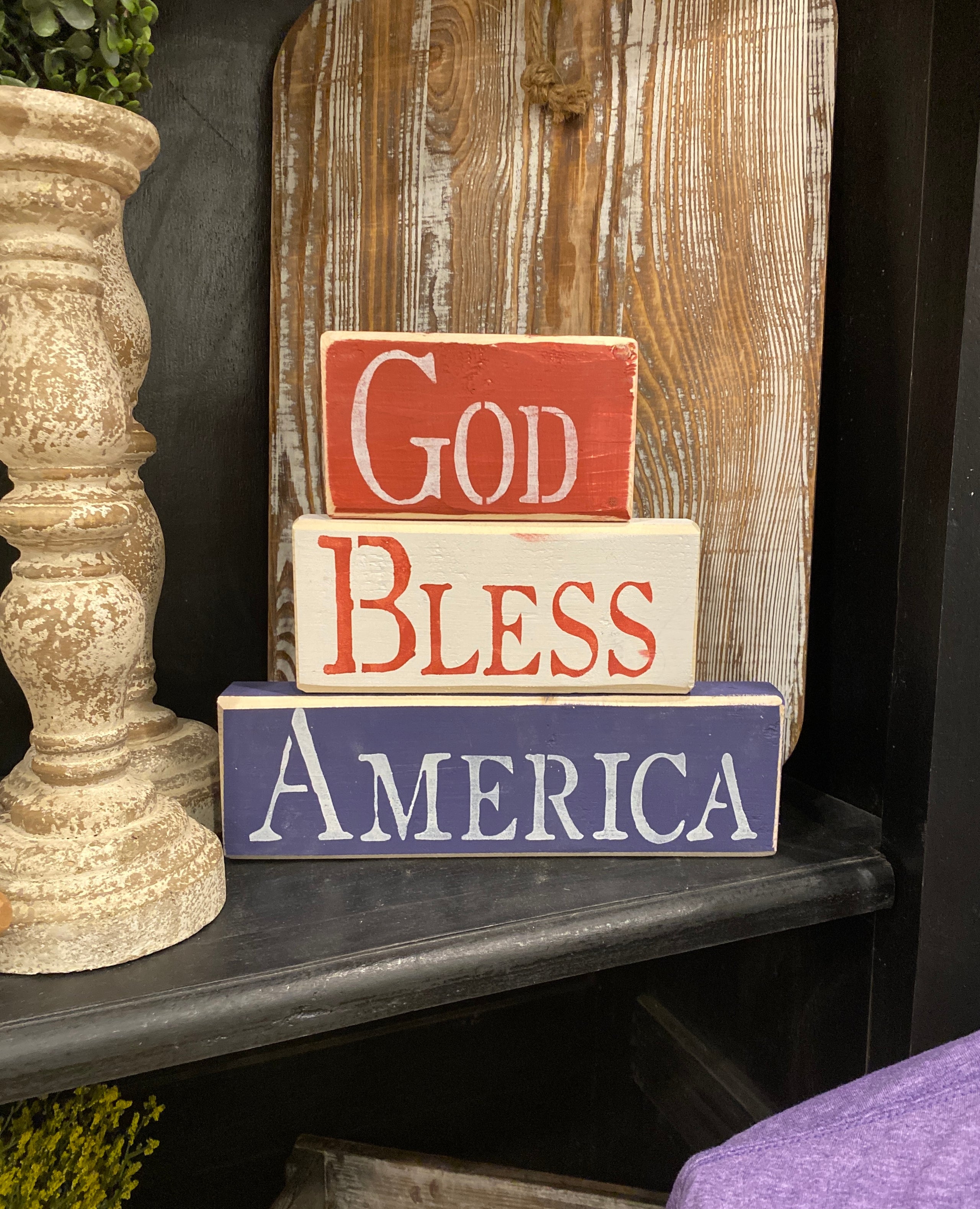 God Bless America Blocks | The Rustic Farmhouse